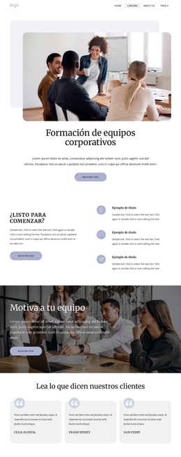 Creación de equipos corporativos - Plantilla HTML por Nicepage