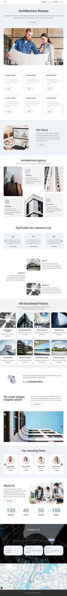 Global modern architecture - HTML Template by Nicepage