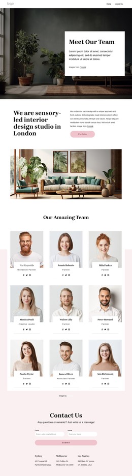 Meet interior studio team - CSS Template by Nicepage
