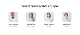 Bloque de equipo con imágenes pequeñas. - Plantilla HTML por Nicepage