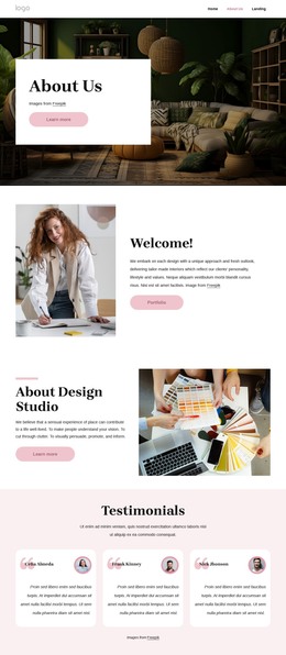 Creative interior solutions - HTML Template by Nicepage