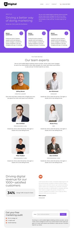 Better audiences - Website Template by Nicepage