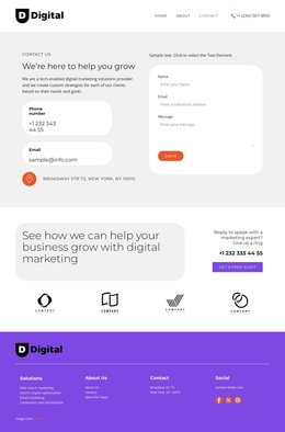 Personal page with portfolio Template