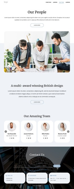 Meet our team of architects - HTML5 Template by Nicepage