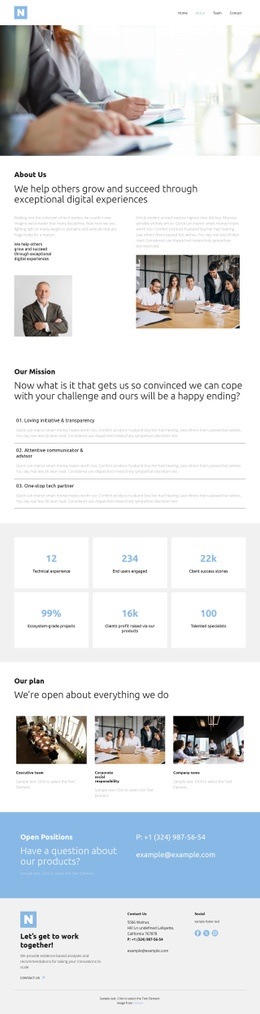 Get the results - Homepage Design by Nicepage