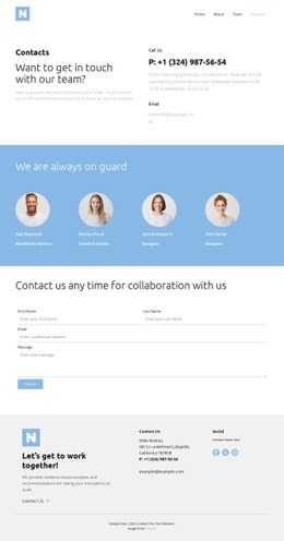 Get the results - Html Code Example by Nicepage