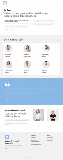 Team Page Website Designs | Nicepage