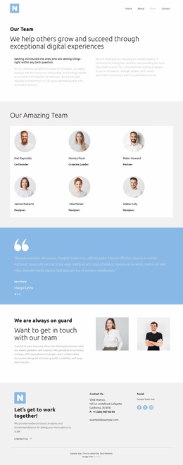 120 Team Page Website Templates | Nicepage