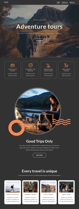 About our adventure tours - Website Template by Nicepage