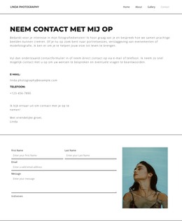 Ik kijk ernaar uit om met je in contact te komen - Website mockup door ...