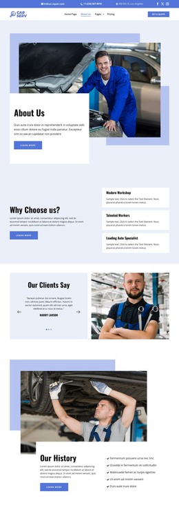 Full service auto repair - CSS Template by Nicepage