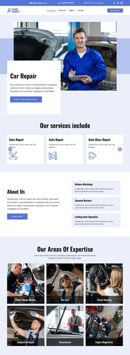 Car repair in NYC - HTML Template by Nicepage