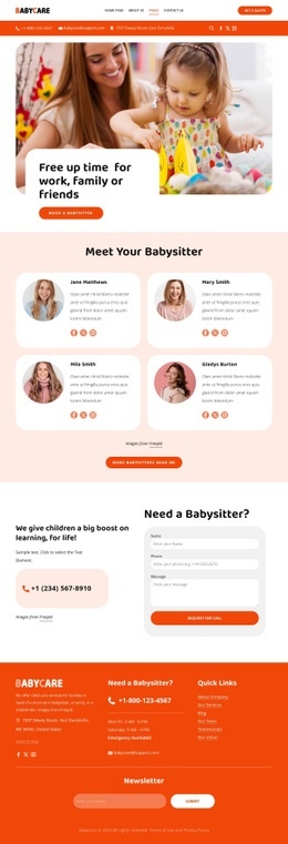 Meet your babysitter - Web Page Design by Nicepage