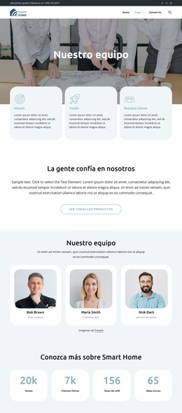 Equipo de Smart Home - Plantilla HTML por Nicepage