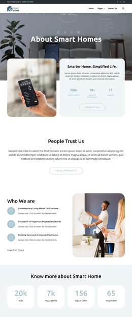 Premium smart home automation - Template by Nicepage