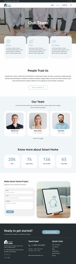 Team Page Website Designs | Nicepage