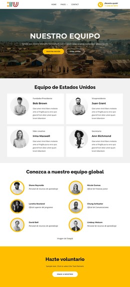 Conozca a nuestro equipo global - Plantilla HTML por Nicepage