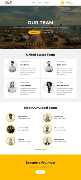 meet our global team - HTML Template by Nicepage