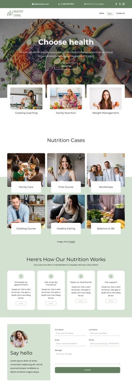 Nutritionist consultation - Template by Nicepage