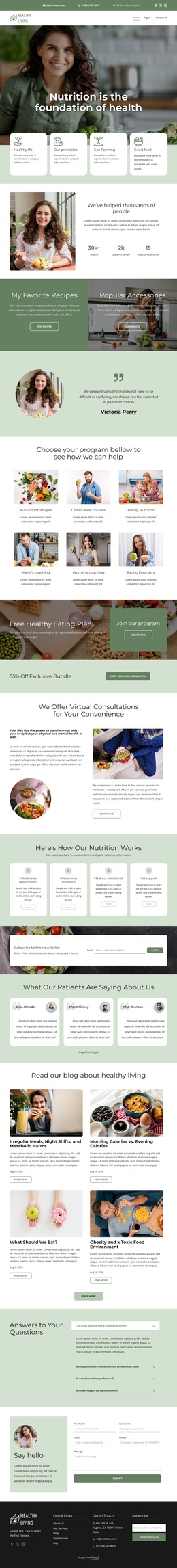 Eat smart blog - Template by Nicepage