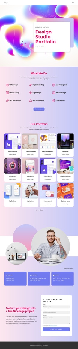Personal page with portfolio - Template by Nicepage