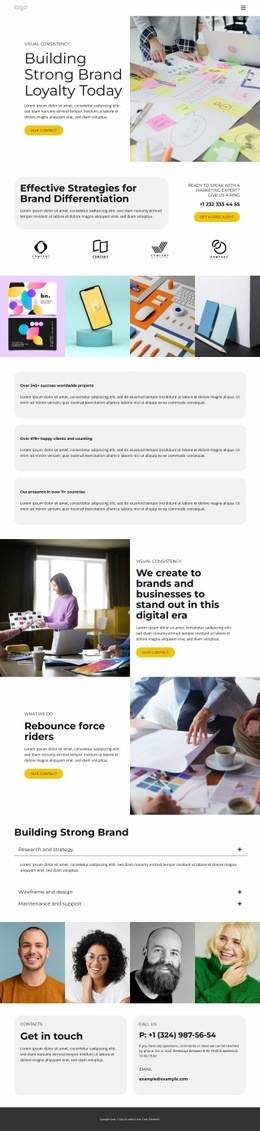 The Power of Visual Brand - Homepage Design by Nicepage