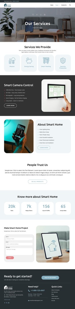 Smart home technology - HTML Template by Nicepage