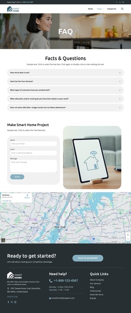 Fast development One Page Template
