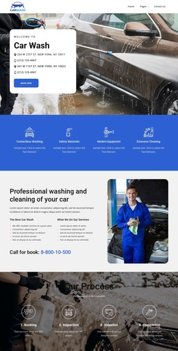 Car wash services in New York - HTML Template by Nicepage