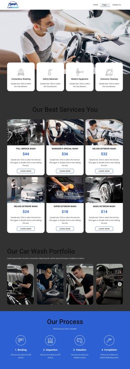 Full service handwash - CSS Template by Nicepage