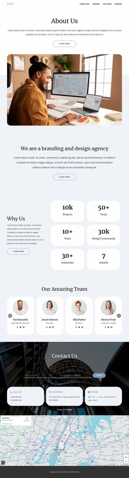 Counters in grid - Website Template by Nicepage
