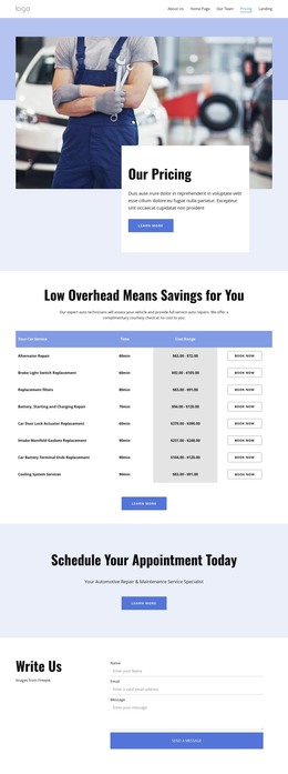 Car repair team - Website Template by Nicepage