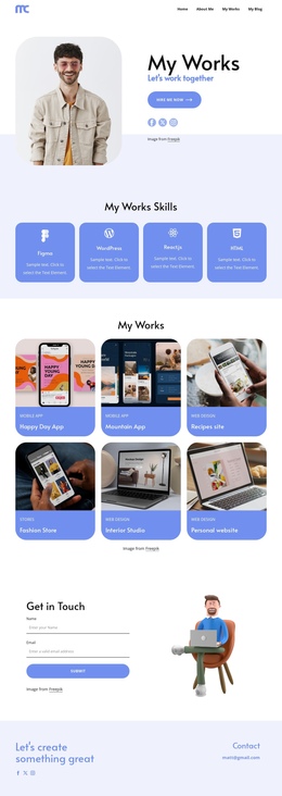 Basic counters - One Page Template by Nicepage