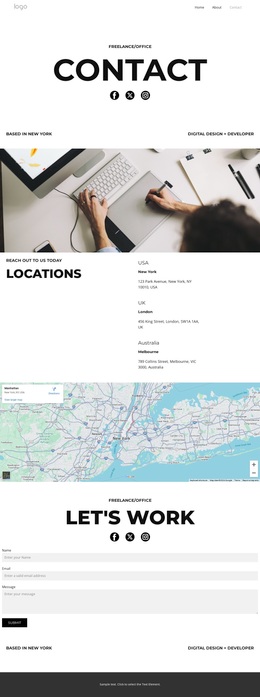 190 Contact Page Templates | Nicepage