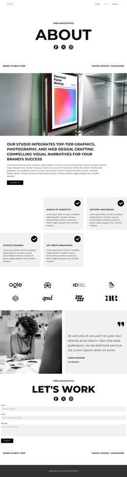 Personal page with portfolio - Template by Nicepage