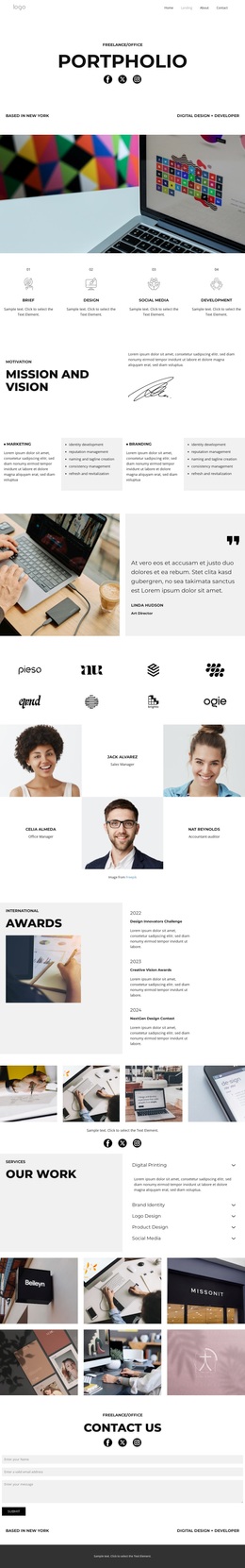 Personal page with portfolio - Template by Nicepage