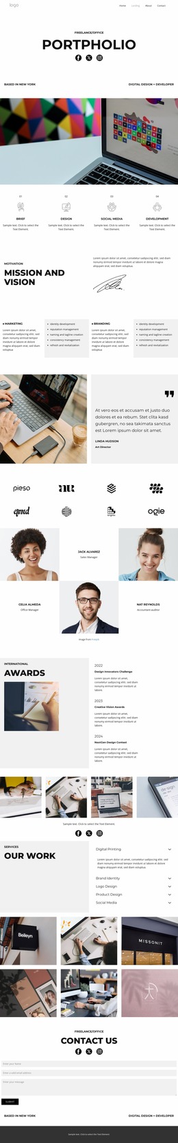 Visual Style - Website Mockup by Nicepage