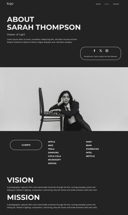 Emotions in Every Shot - HTML Template by Nicepage