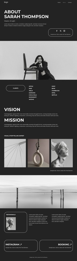 Photography with Passion - HTML Template by Nicepage
