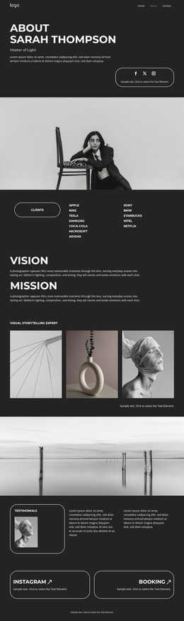 Personal page with portfolio - Template by Nicepage