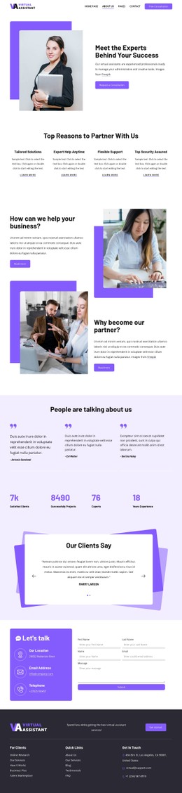 Best virtual assistant service - CSS Template by Nicepage