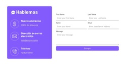 Formulario con contactos - Plantilla CSS por Nicepage