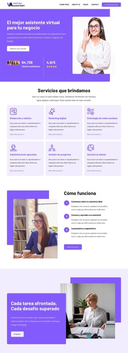Asistente virtual - Plantilla HTML5 por Nicepage