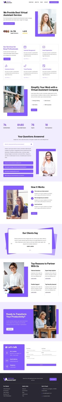 Testimonials block with shapes Homepage Design
