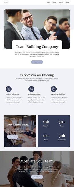Team building solutions - HTML Template by Nicepage