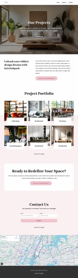Transformative living spaces - Web Page Design by Nicepage