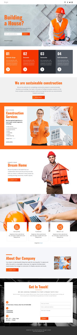 Constructive architecture - HTML Template by Nicepage