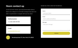 Neem gerust contact met ons op - Website mockup door Nicepage