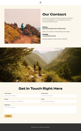 Mountain outdoor travel - Template by Nicepage