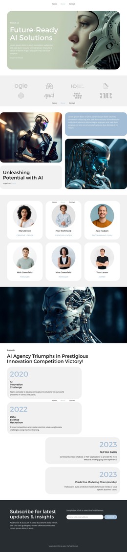 Web developer portfolio - HTML Template by Nicepage